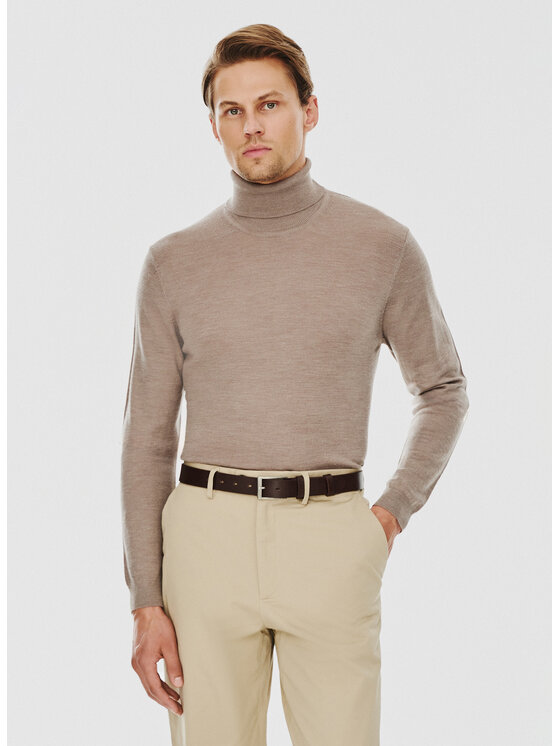 Pako Lorente Golf P24WF-2X-014 Beżowy Classic Fit | Modivo.pl