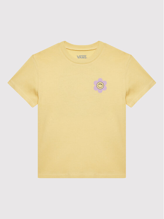 Vans T-Shirt Radically Happy Crew VN0A7YVK Gelb Regular Fit | Modivo.de