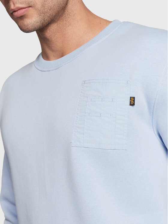 Alpha Industries Bluza Pocket 108303 Błękitny Regular Fit | Modivo.pl