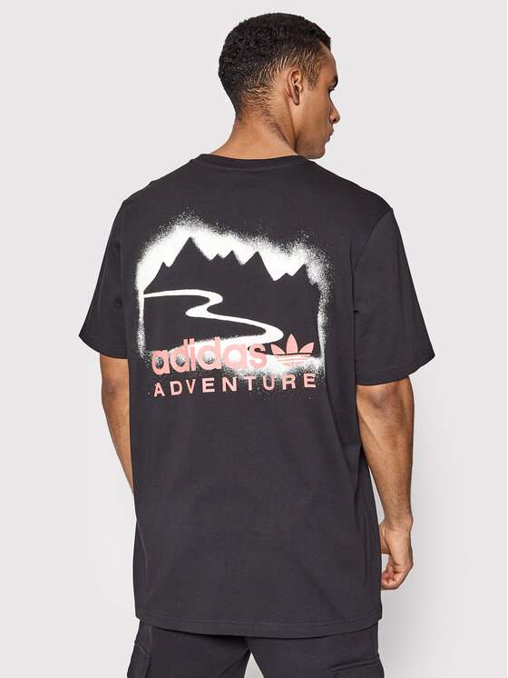 adidas T-Shirt Adventure Mountain Spray HF4775 Czarny Relaxed Fit ...