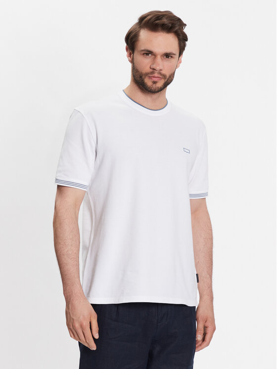 Sisley T-Shirt 3B2ZS102F Weiß Regular Fit | Modivo.de