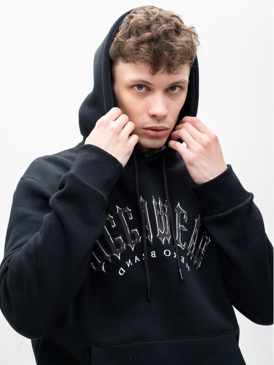 Jigga Wear Bluza Kangurka Męska Czarna Jigga Trap Logo M Czarny Regular ...