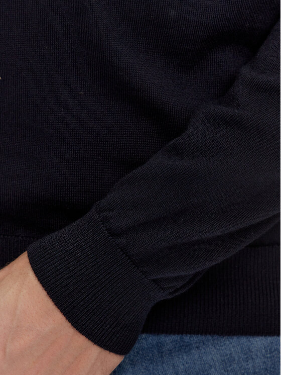 Hugo Bluză cu gât San Thomas-M 50474174 Bleumarin Regular Fit | Modivo.ro