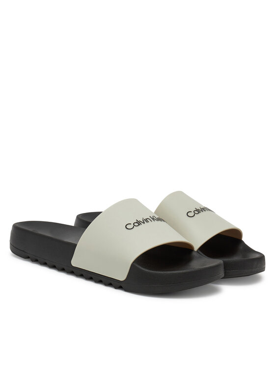 Calvin Klein Nazouváky Chunky Pool Slide Rub HM0HM01063 Bílá | Modivo.cz