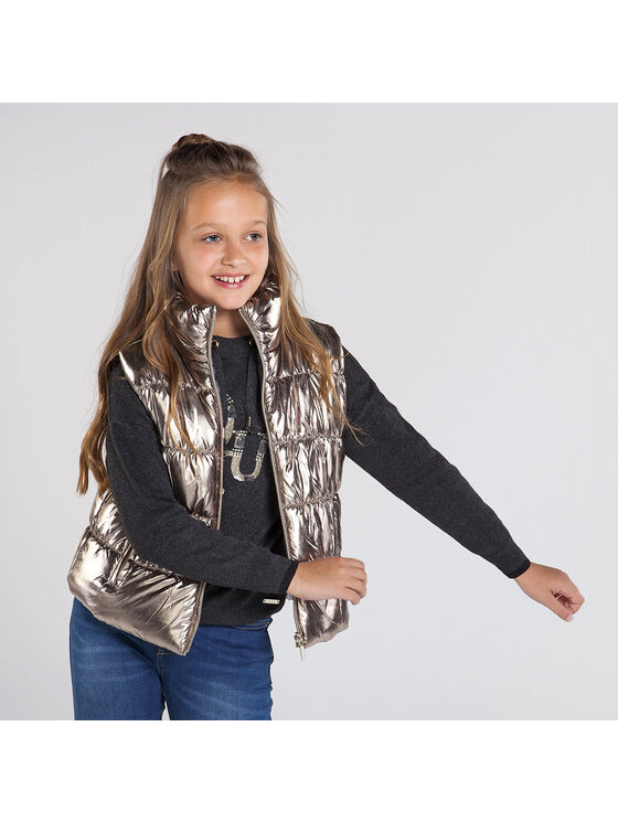 Mayoral Kamizelka 7337 Złoty Regular Fit | Modivo.pl