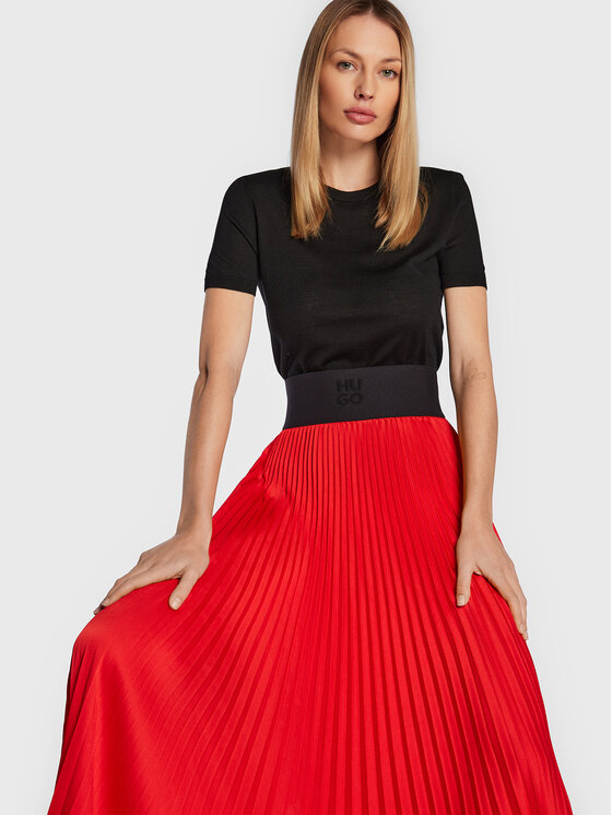 Hugo Faltenrock Regiani-1 50476130 Rot Regular Fit | Modivo.de