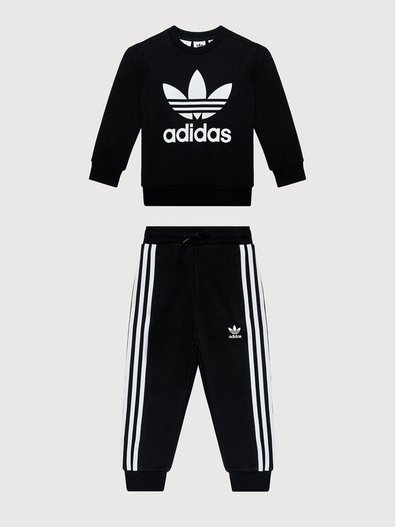 adidas Treniņtērps adicolor Crew Set H25250 Melns Regular Fit | Modivo.lv