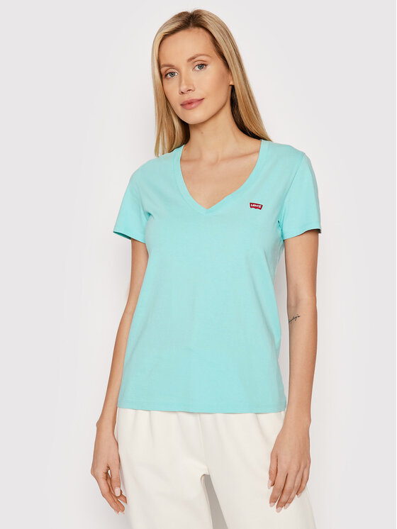Levi's® T-Shirt Perfect 85341-0029 Niebieski Regular Fit | Modivo.pl