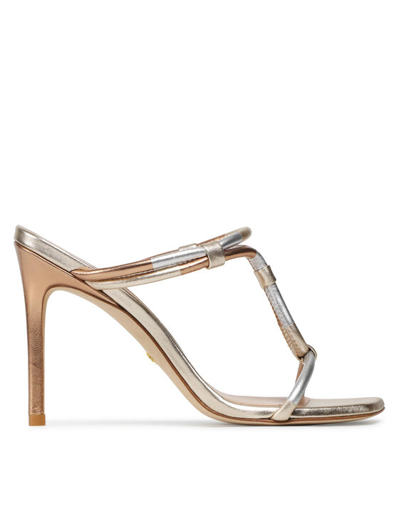Stuart Weitzman Șlapi Woven Knot 100 Sanda SA620 Auriu | Modivo.ro