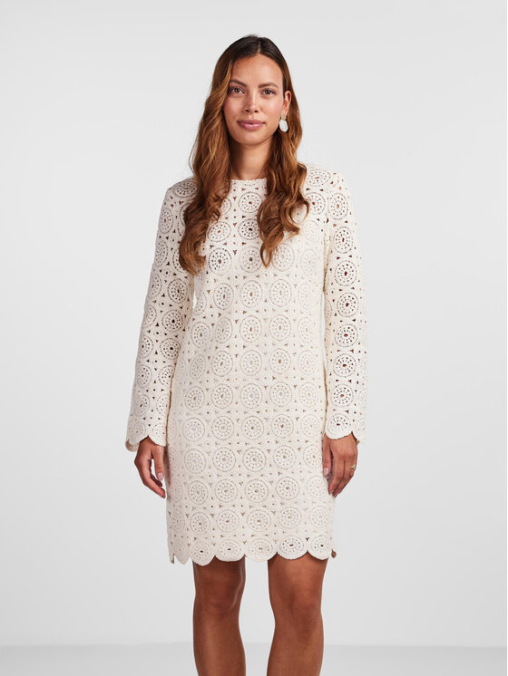 YAS Rochie de zi Lomia 26031165 Alb Regular Fit | Modivo.ro
