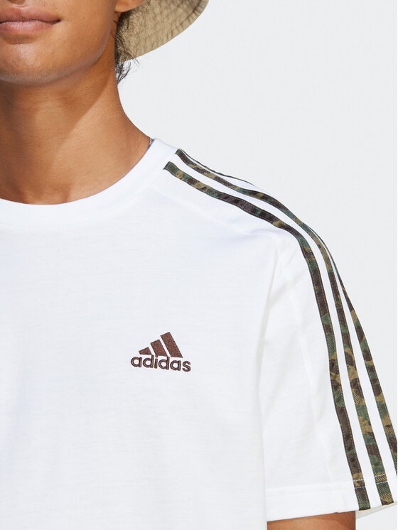 adidas T-Shirt Essentials Single Jersey 3-Stripes T-Shirt IC9343 Biały ...