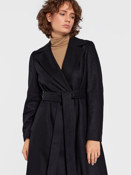 Calvin Klein Vlněný kabát Essential K20K204635 Černá Regular Fit ...