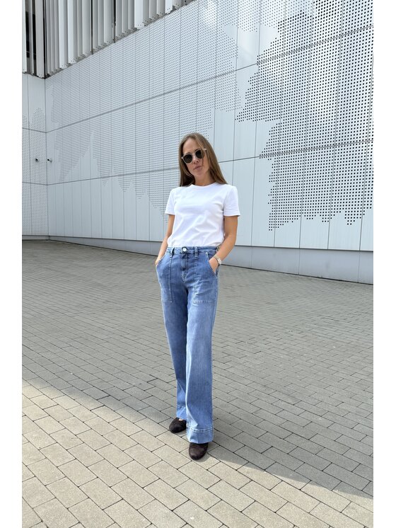RJ Rocks Jeans Jeansy Sara Niebieski Wide Leg | Modivo.pl