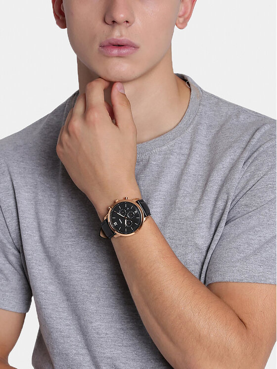 Fossil Zegarek Neutra Chronograph FS5381 Czarny | Modivo.pl