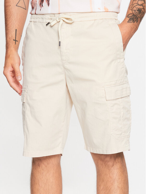 Boss Auduma šorti 50489100 Bēšs Regular Fit | Modivo.lv
