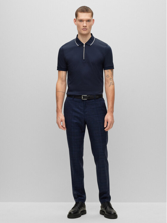 Boss Polo 50486191 Granatowy Slim Fit | Modivo.pl