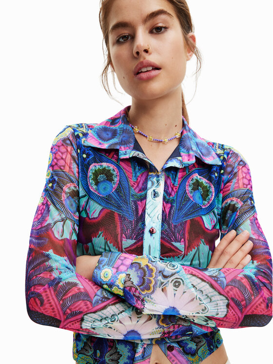 Desigual Hemd MONSIEUR CHRISTIAN LACROIX Lua 23SWTKBW Blau Regular Fit ...