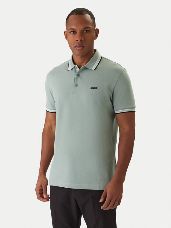 BOSS Polo Paddy 50469055 Zielony Regular Fit | Modivo.pl