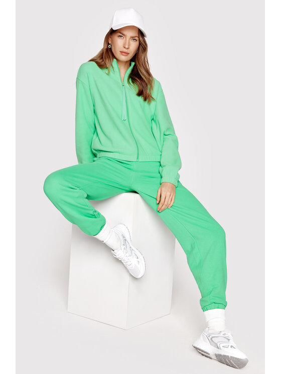 Sprandi Spodnie dresowe SP22-SPD550 Zielony Regular Fit | Modivo.pl