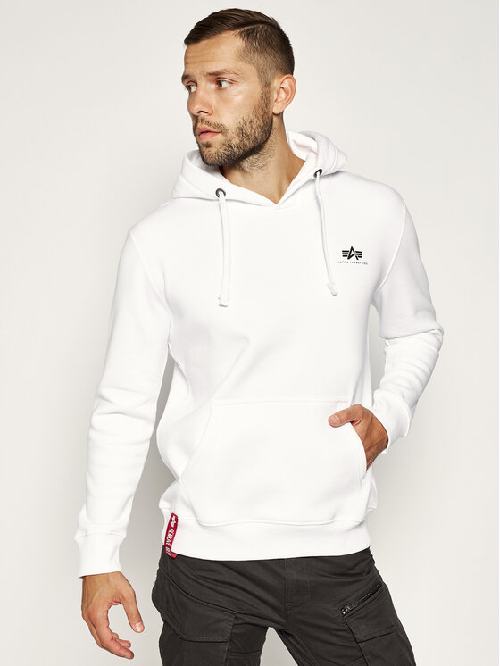 Alpha Industries Mikina Basic 196318 Bílá Regular Fit | Modivo.cz