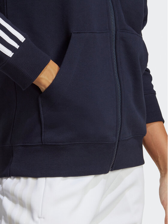 adidas Bluza Essentials 3-Stripes IC9918 Granatowy Regular Fit | Modivo.pl