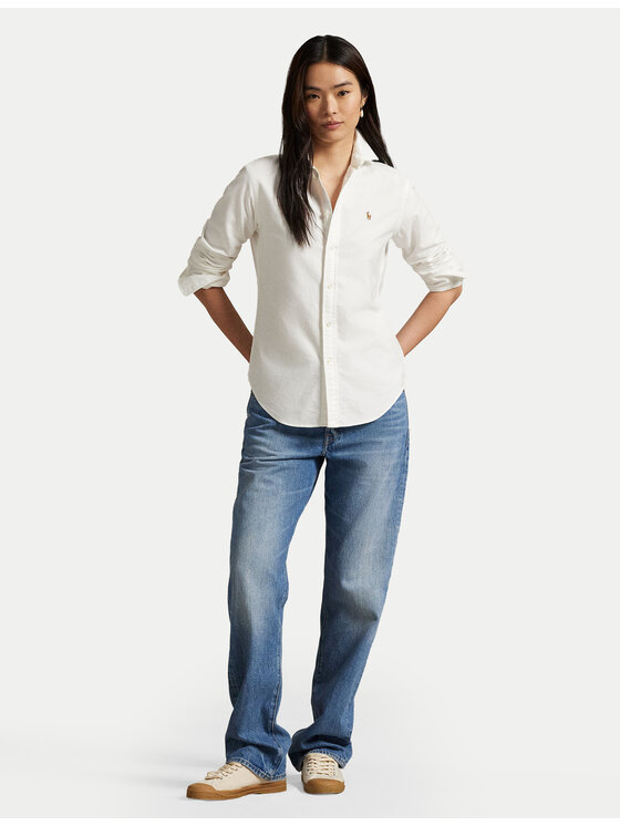 Polo Ralph Lauren Koszula 211891377003 Biały Regular Fit | Modivo.pl