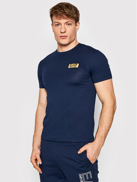 EA7 Emporio Armani T-Shirt 3LPT23 PJM9Z 1554 Granatowy Regular Fit | Modivo.pl
