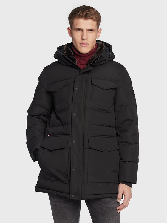 Tommy Hilfiger Pūkinė striukė Utility MW0MW27703 Juoda Regular Fit ...