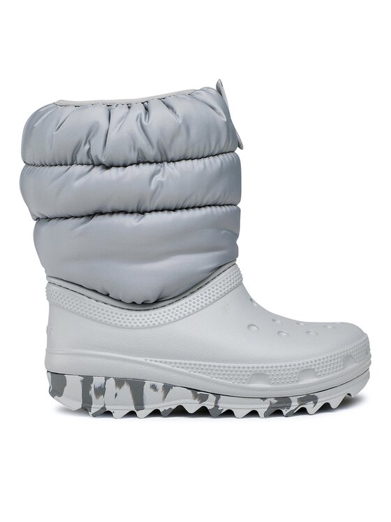 Crocs Sněhule Classic Neo Puff Boot K 207684 Šedá | Modivo.cz