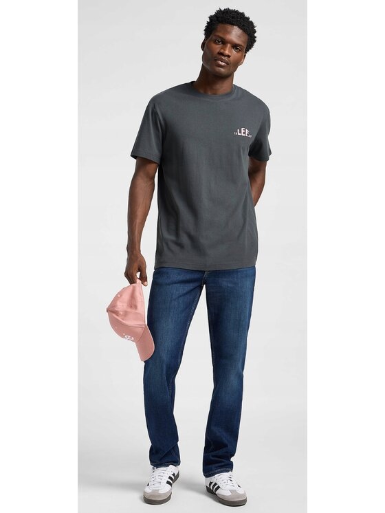 Lee T-Shirt Regular Logo Tee Czarny Regular Fit | Modivo.pl