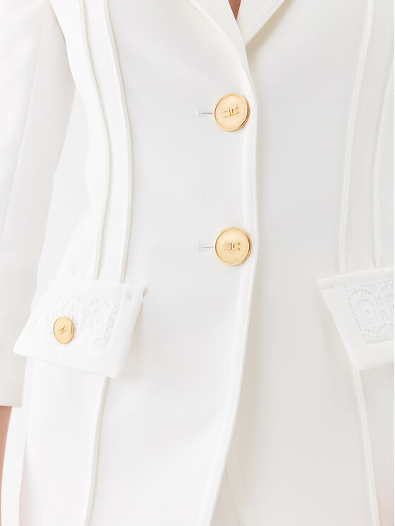 Elisabetta Franchi Sako GI-078-32E2-V620 Écru Slim Fit | Modivo.cz