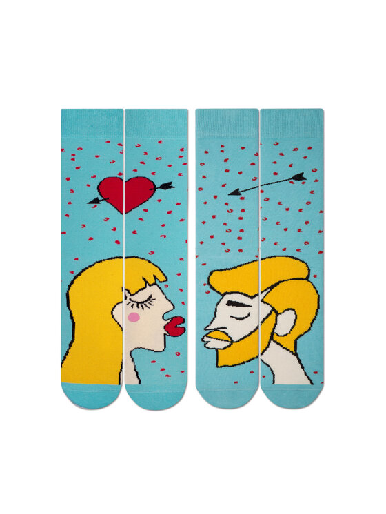 Zooksy Ilgos kojinės Miłośniki Box Miłośnica Blond + Miłośnik Blond ...