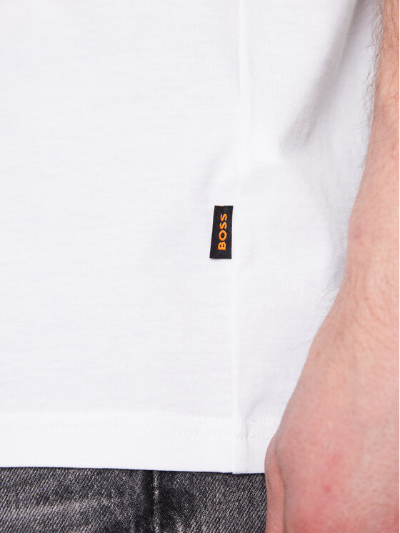 Boss T-Shirt Teglow 50485064 Biały Regular Fit | Modivo.pl