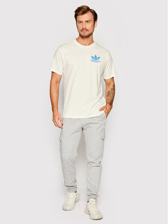 adidas Тишърт Happy Earth HI2962 Бежов Regular Fit | Modivo.bg