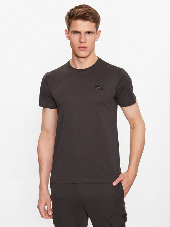 EA7 Emporio Armani T-Shirt 8NPT51 PJM9Z 1997 Szary Regular Fit | Modivo.pl