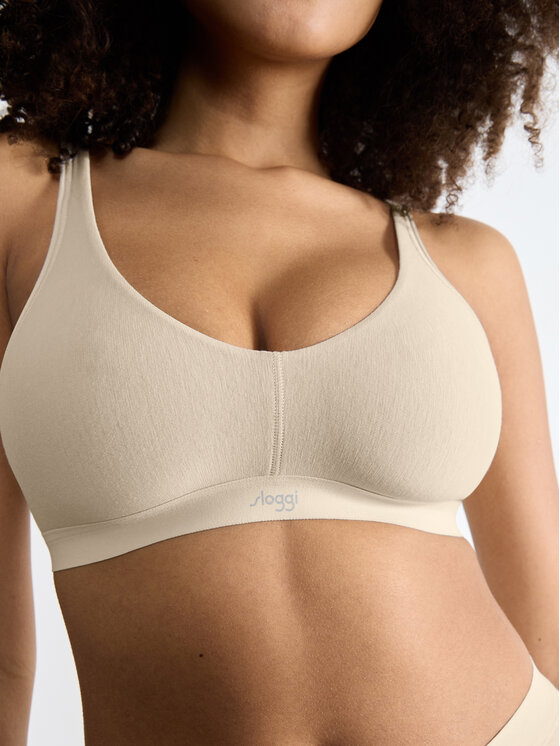 Sloggi Biustonosz bezfiszbinowy Ever Ease 10219673 Beżowy | Modivo.pl