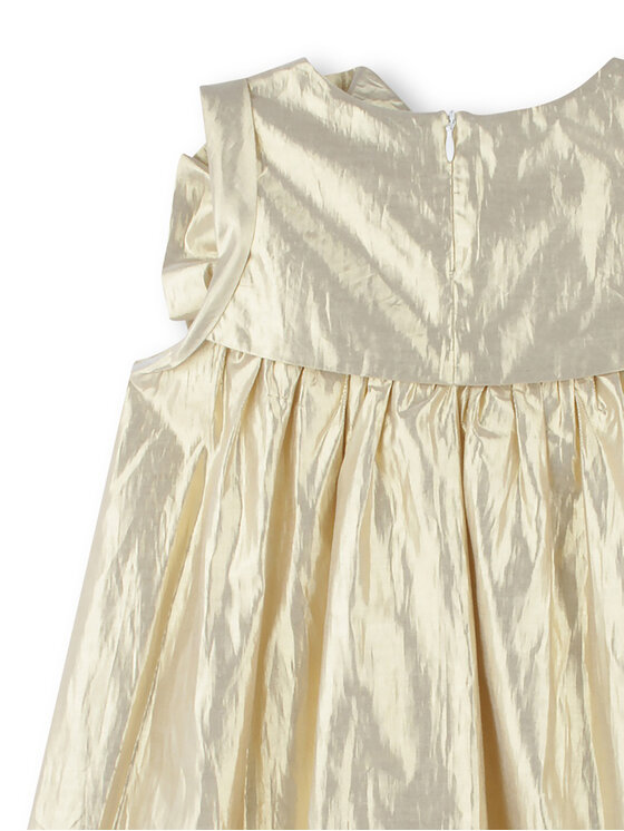 Karl Lagerfeld Kids Elegantní šaty Z30474 S Zlatá Regular Fit | Modivo.cz