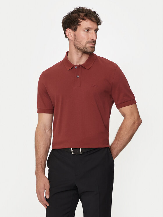 BOSS Polo Pallas 50468301 Czerwony Regular Fit | Modivo.pl