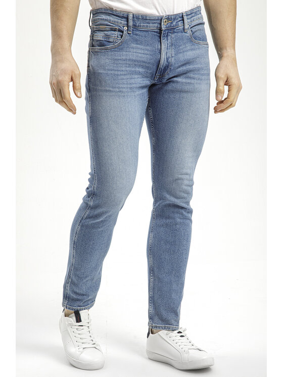 Cross Jeans Jeansy E 185-225 Niebieski Slim Leg | Modivo.pl