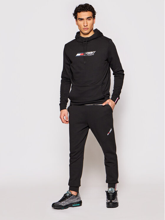 Tommy Hilfiger Jogginghose Terry Logo Mw0mw18462 Schwarz Regular Fit