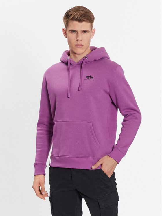 Alpha Industries Bluza Basic 196318 Fioletowy Regular Fit | Modivo.pl