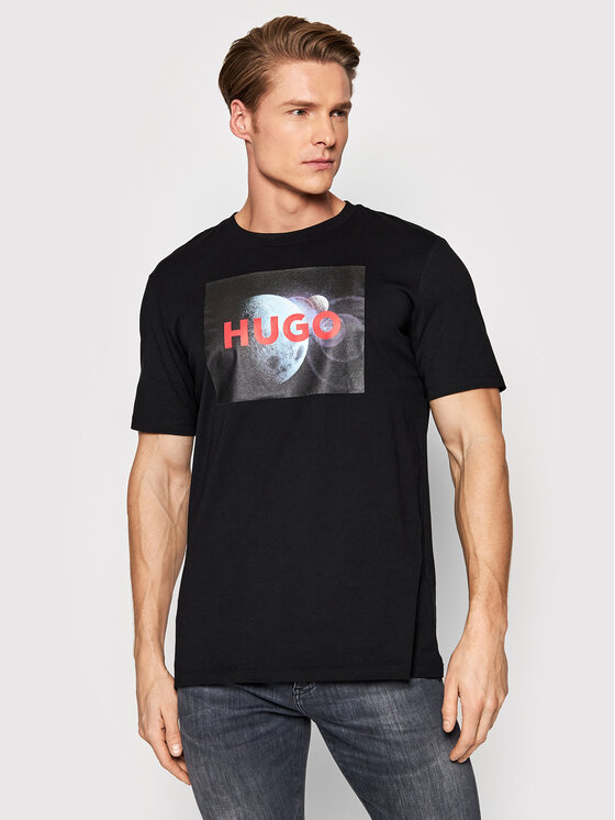 Hugo T-Shirt Dupiter 50467393 Černá Regular Fit | Modivo.cz
