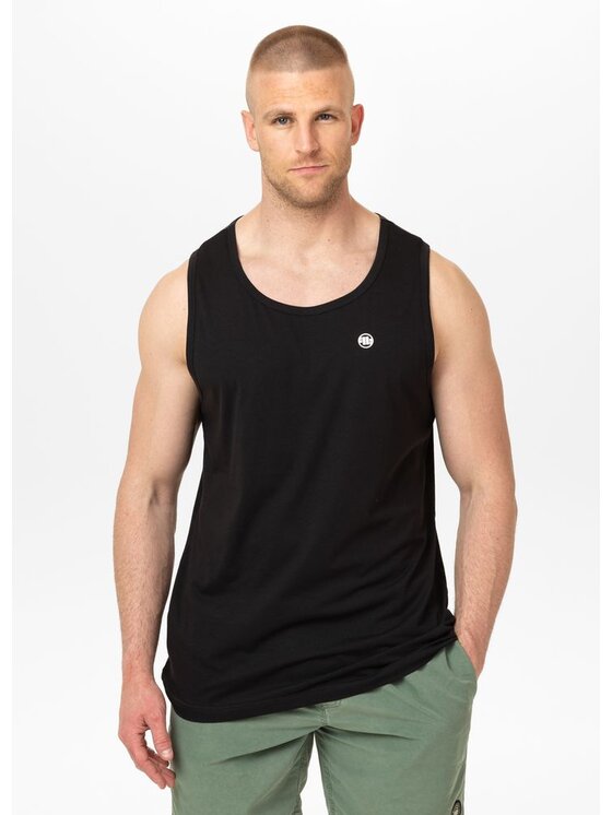 PITBULL Tank top Coolmax SCOTT Czarny Regular Fit | Modivo.pl