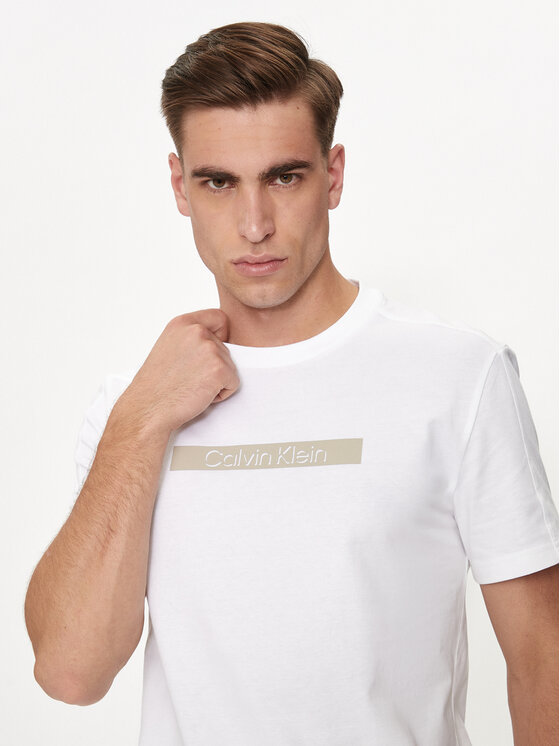 Calvin Klein Футболка Shadow Logo K10K113110 Білий Regular Fit | Modivo.ua