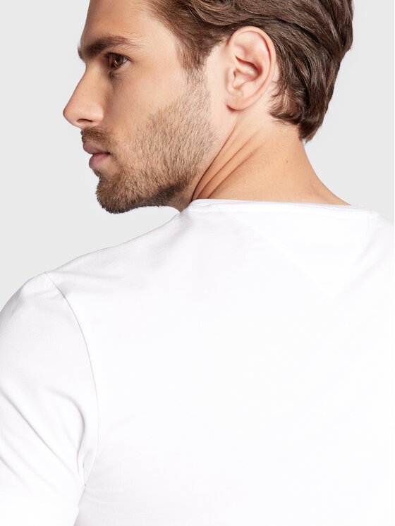 Tommy Hilfiger T-Shirt Core Stretch MW0MW27540 Biały Slim Fit | Modivo.pl