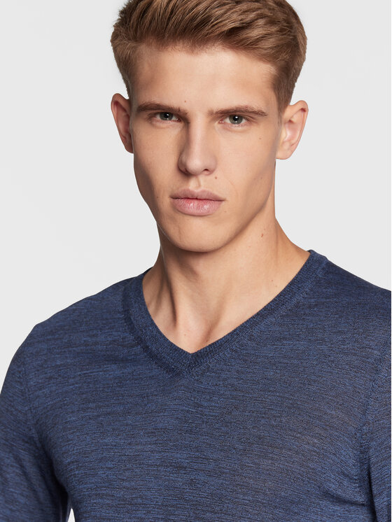 Boss Sweter Melba-P 50468261 Granatowy Slim Fit | Modivo.pl