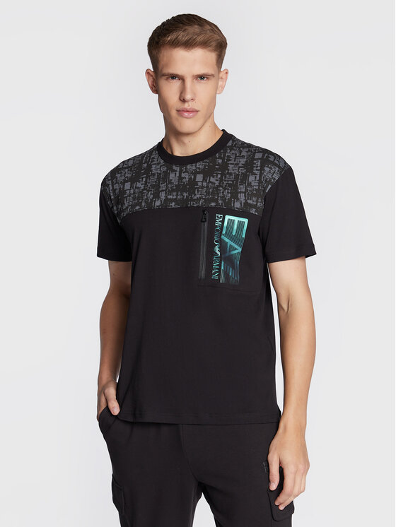 EA7 Emporio Armani T-Shirt 6LPT10 PJ02Z 1200 Schwarz Regular Fit | Modivo.de