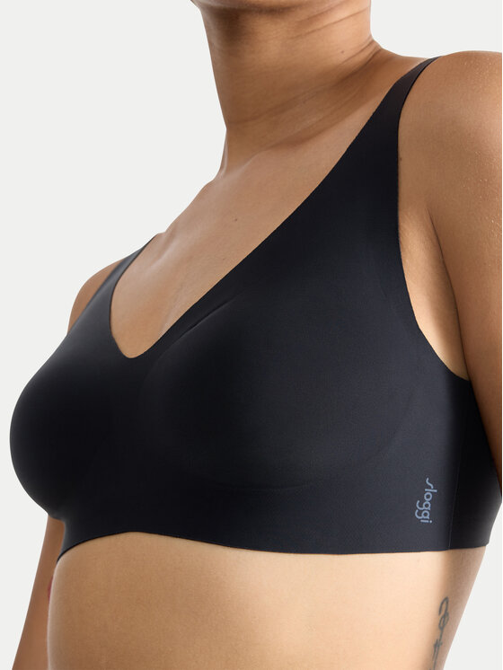 Sloggi Biustonosz bezfiszbinowy Zero Feel 10217729 Czarny | Modivo.pl