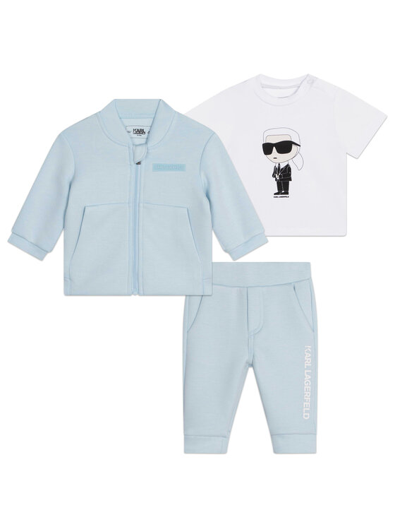 Karl Lagerfeld Kids Set T-Shirt, Sweatshirt und Hose Z98138 Blau ...