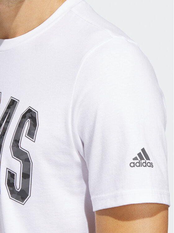 adidas T-Shirt Sportswear Camo T-Shirt HA7211 Biały Regular Fit | Modivo.pl